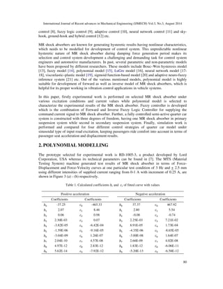 Comparative analysis of passenger ride comfort using various semi active suspension alternatives ...