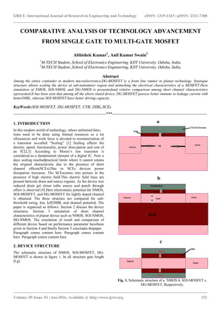 Comparative analysis of technology advancement from single gate to ...