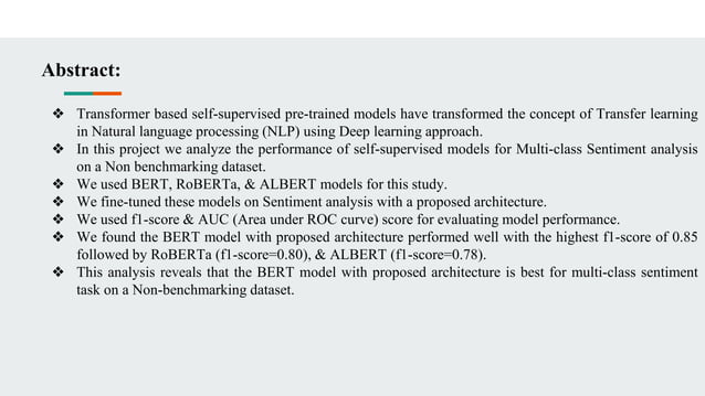 Comparative Analysis Of Transformer Based Pre Trained Nlp Models Pptx Web Design And Html