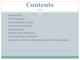 Comparative analysis of westernization and modernization ...