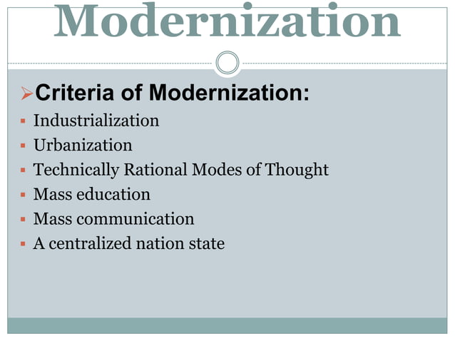 Comparative analysis of westernization and modernization ...