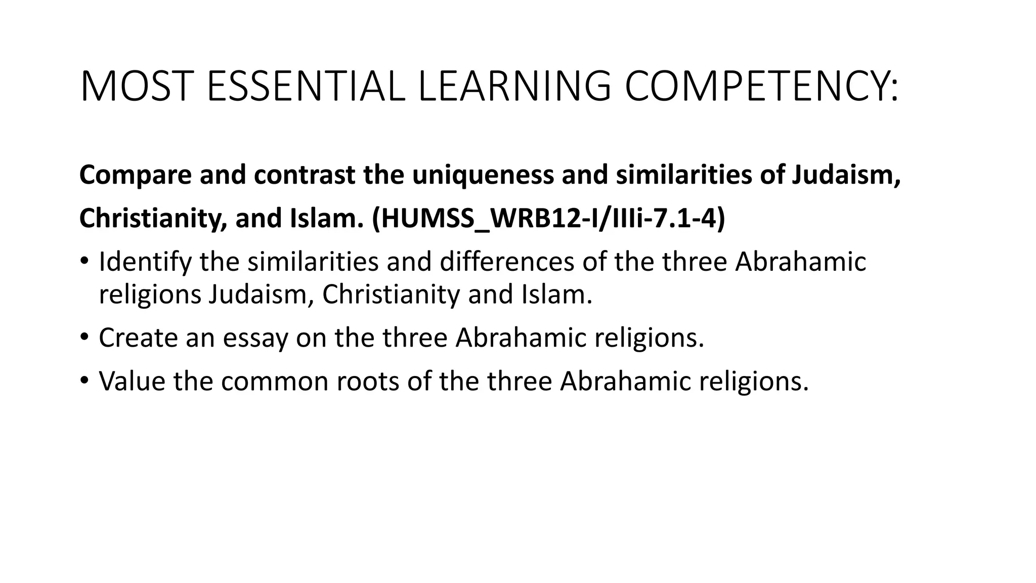 Comparative Analysis on the Abrahamic.pptx
