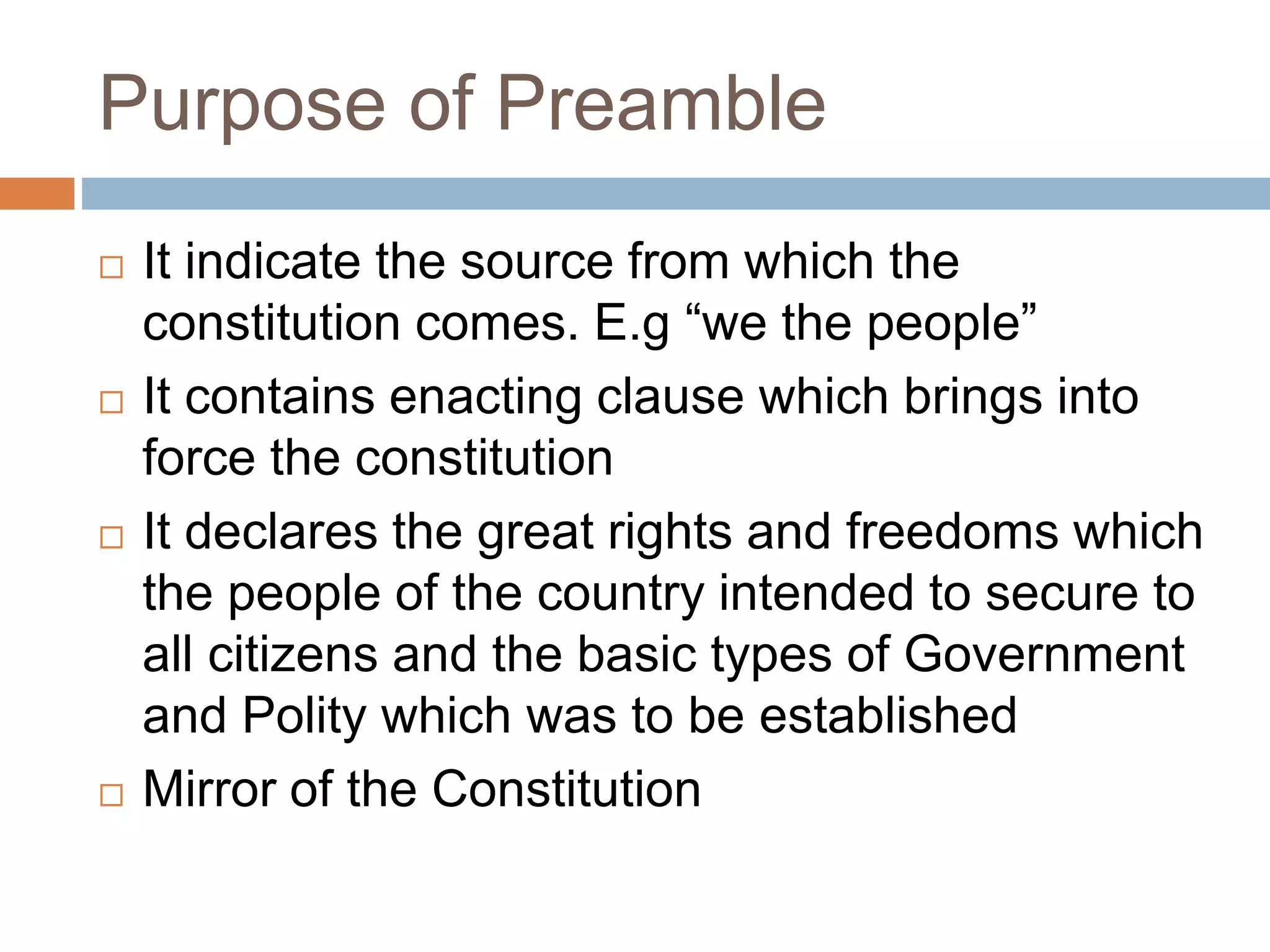 Comparative analysis Preamble of India and Zimbabwe | PPTX