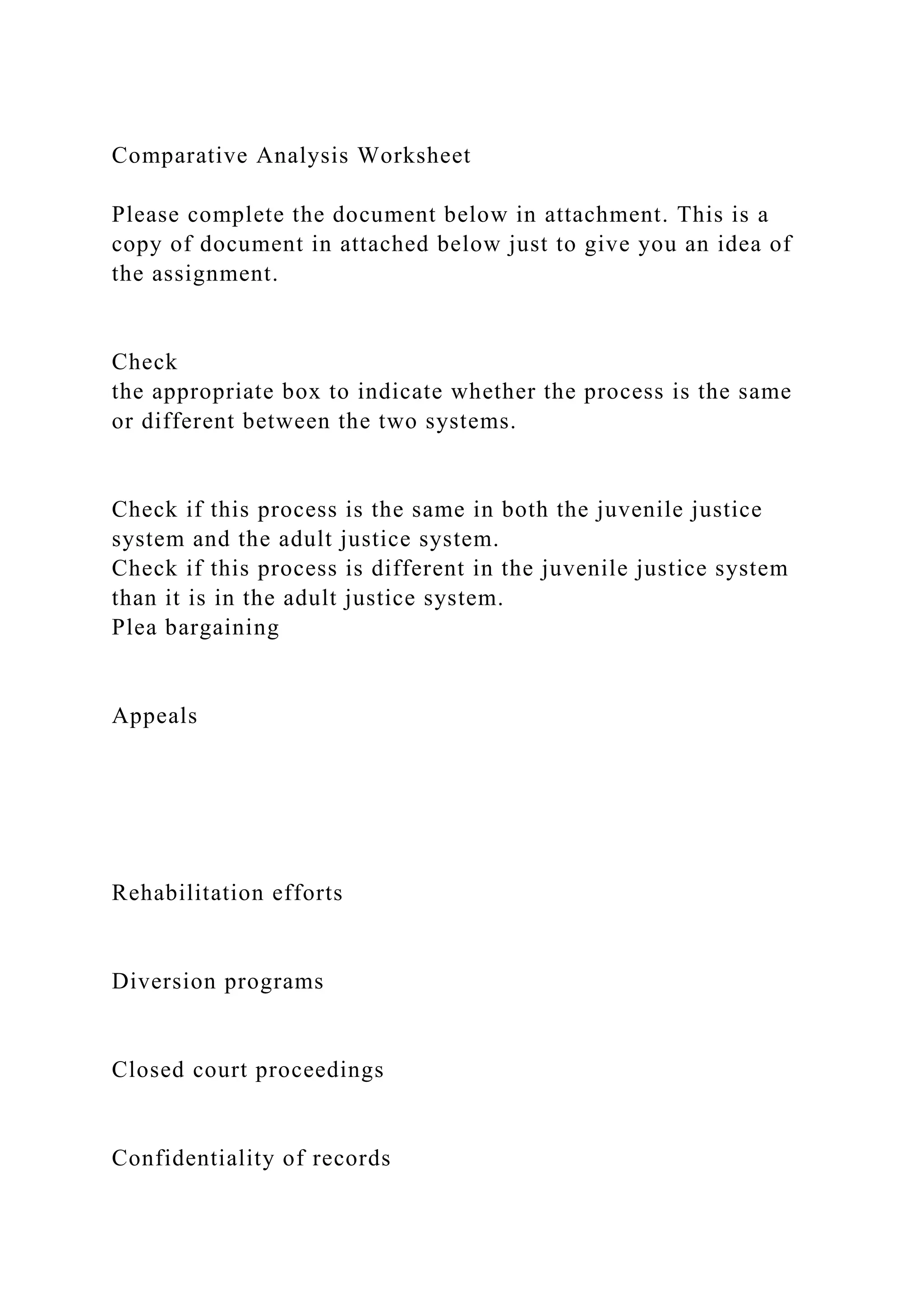 Comparative Analysis WorksheetPlease complete the document below.docx