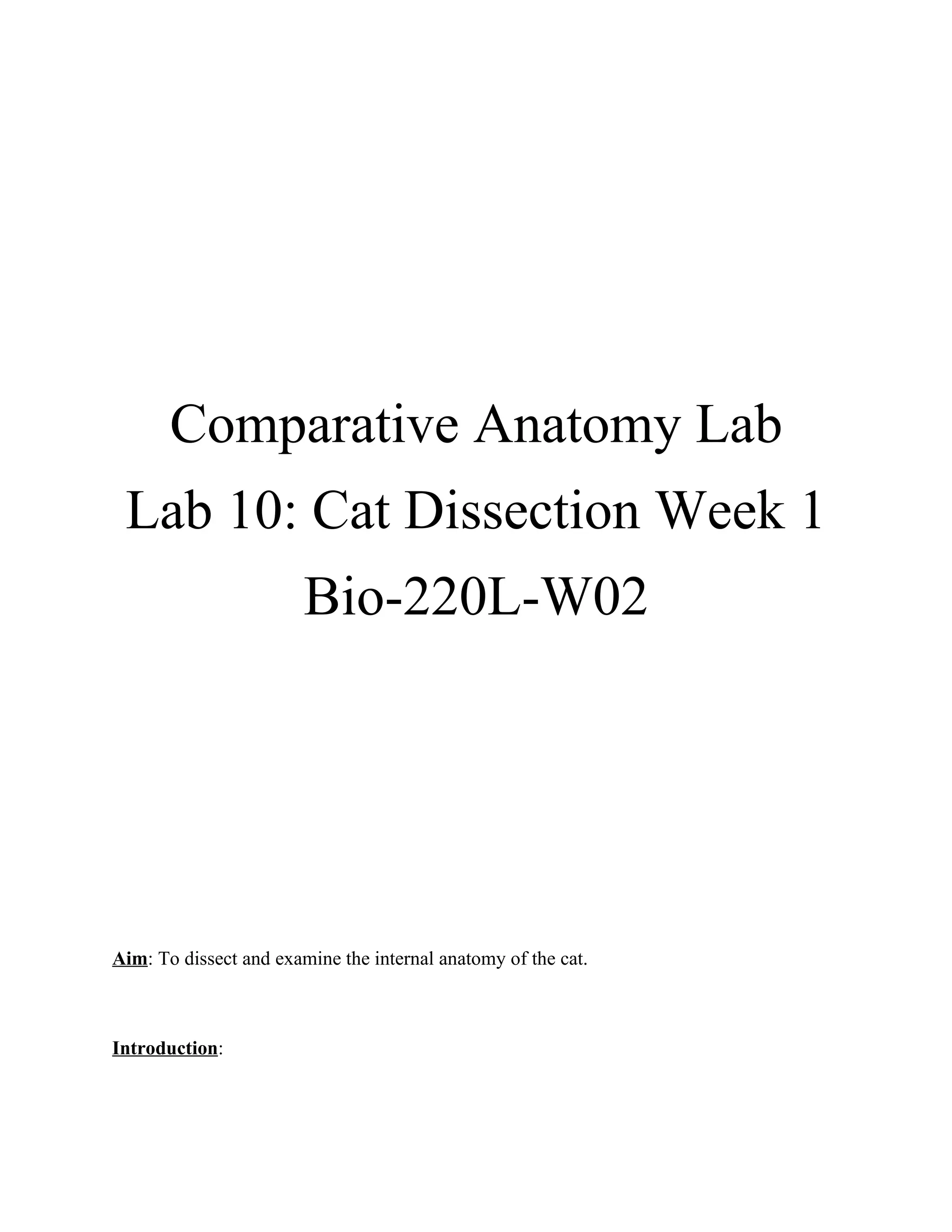 Comparative anatomy | DOC