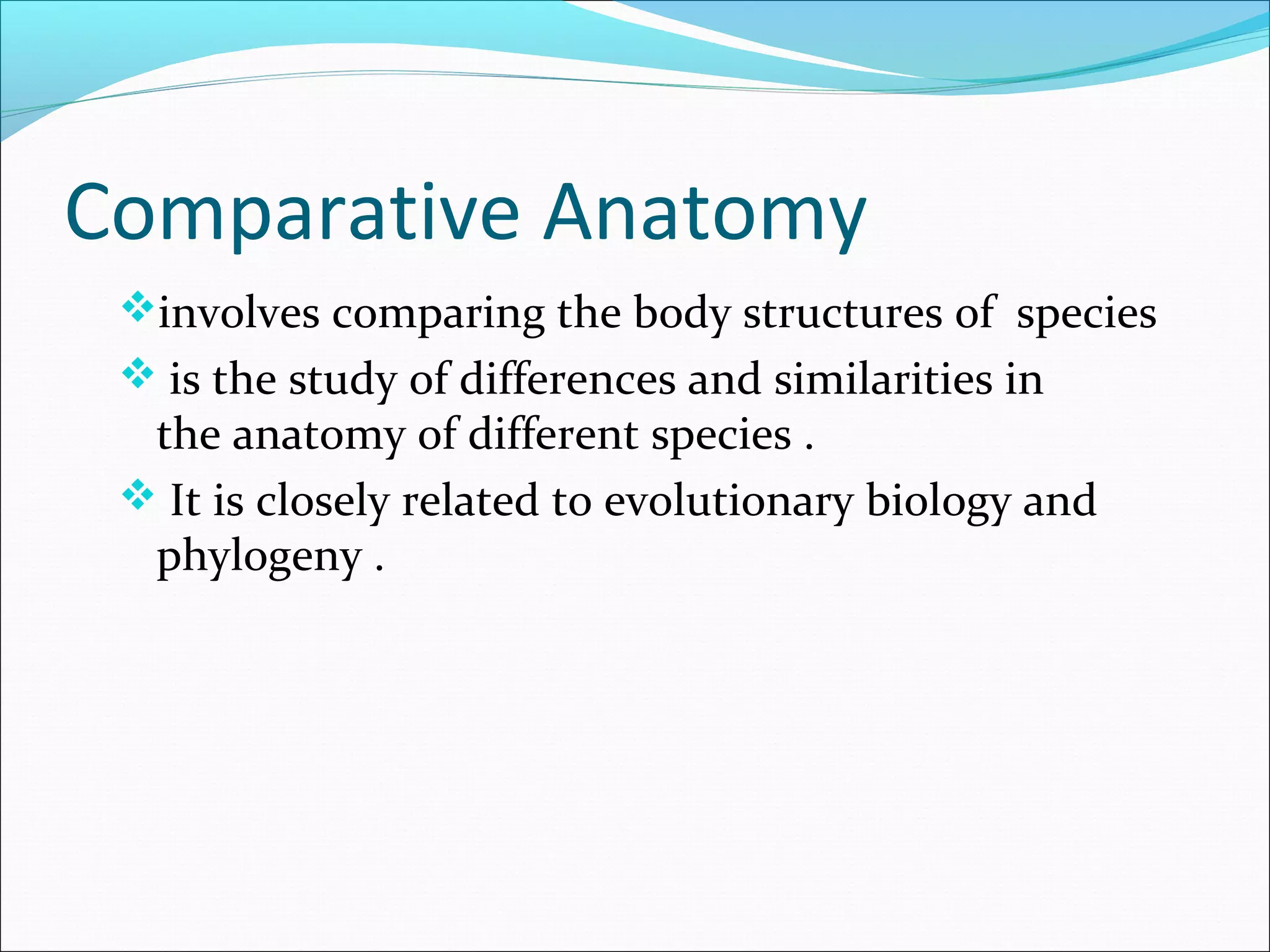 Definition Of Comparative Anatomy