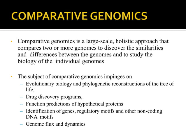 Comparative And Functional Genomics Pptx Genetics Science