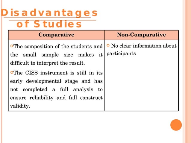 Comparative And Non Comparative Study | PPT