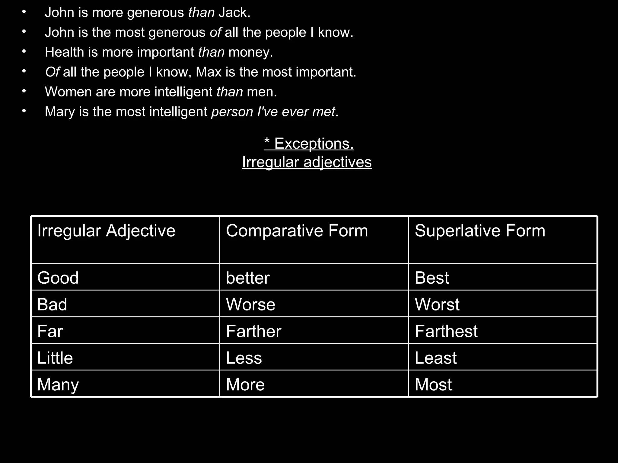 Comparative and superative | PPT