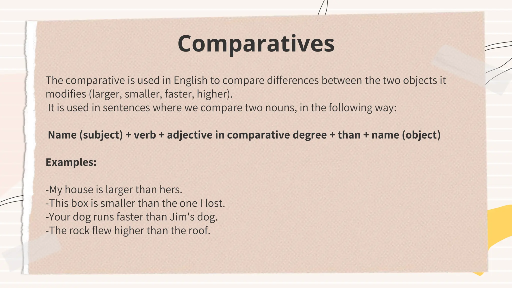 Comparative and superlative, similaries and differens | PPTX