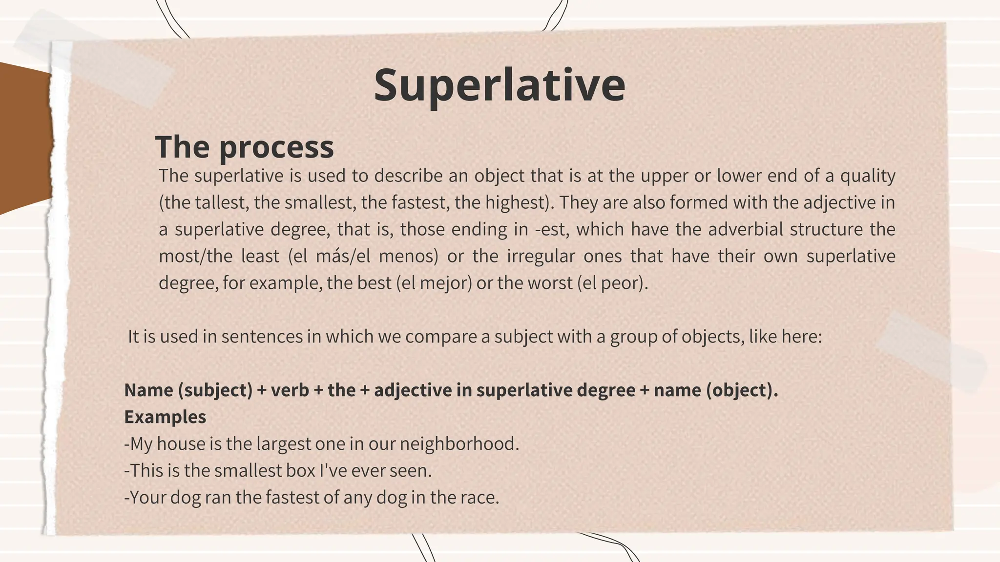 Comparative and superlative, similaries and differens | PPTX