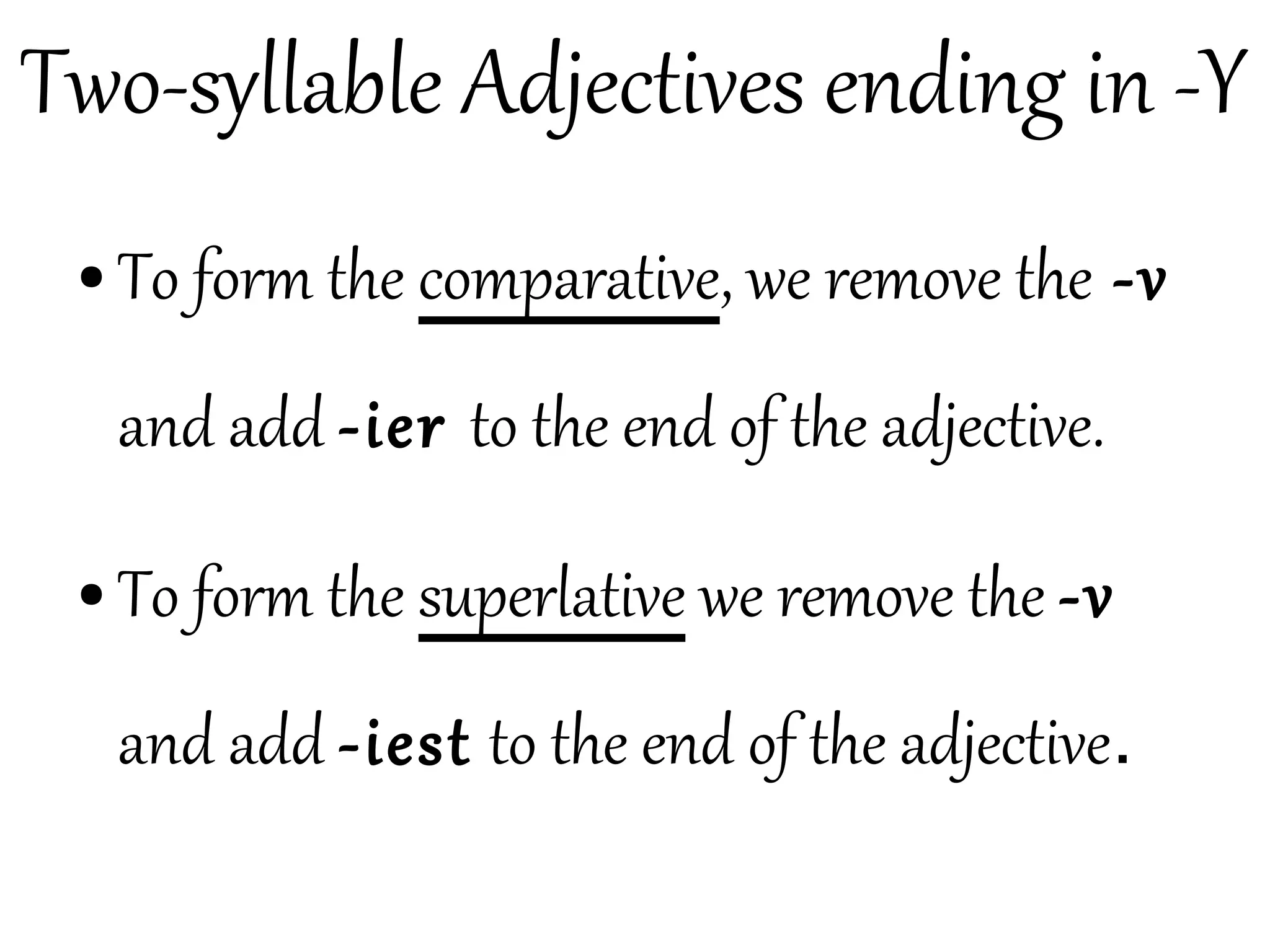 Comparative and superlative | ODP