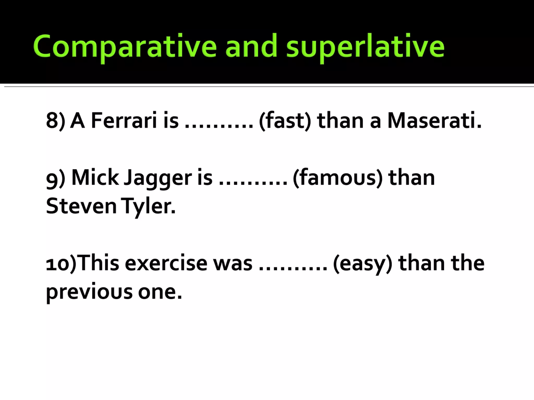 Comparative and superlative | PPT