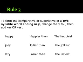 Comparative and superlative | PPT