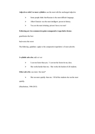 Comparative and superlative | DOCX