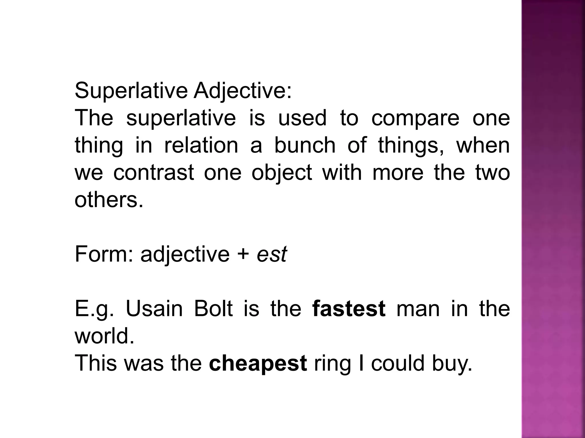 Comparative and superlative | PPTX