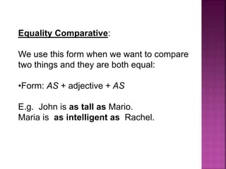 Comparative and superlative | PPTX