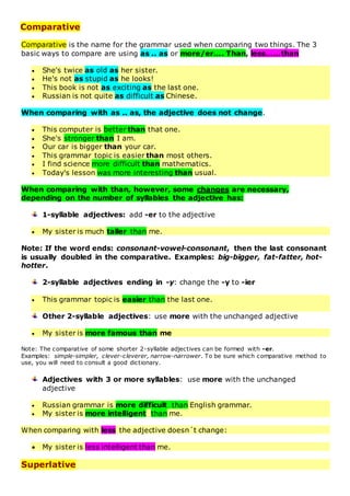 Comparative and superlative | DOCX
