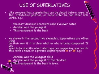 Comparative and superlative | PPTX