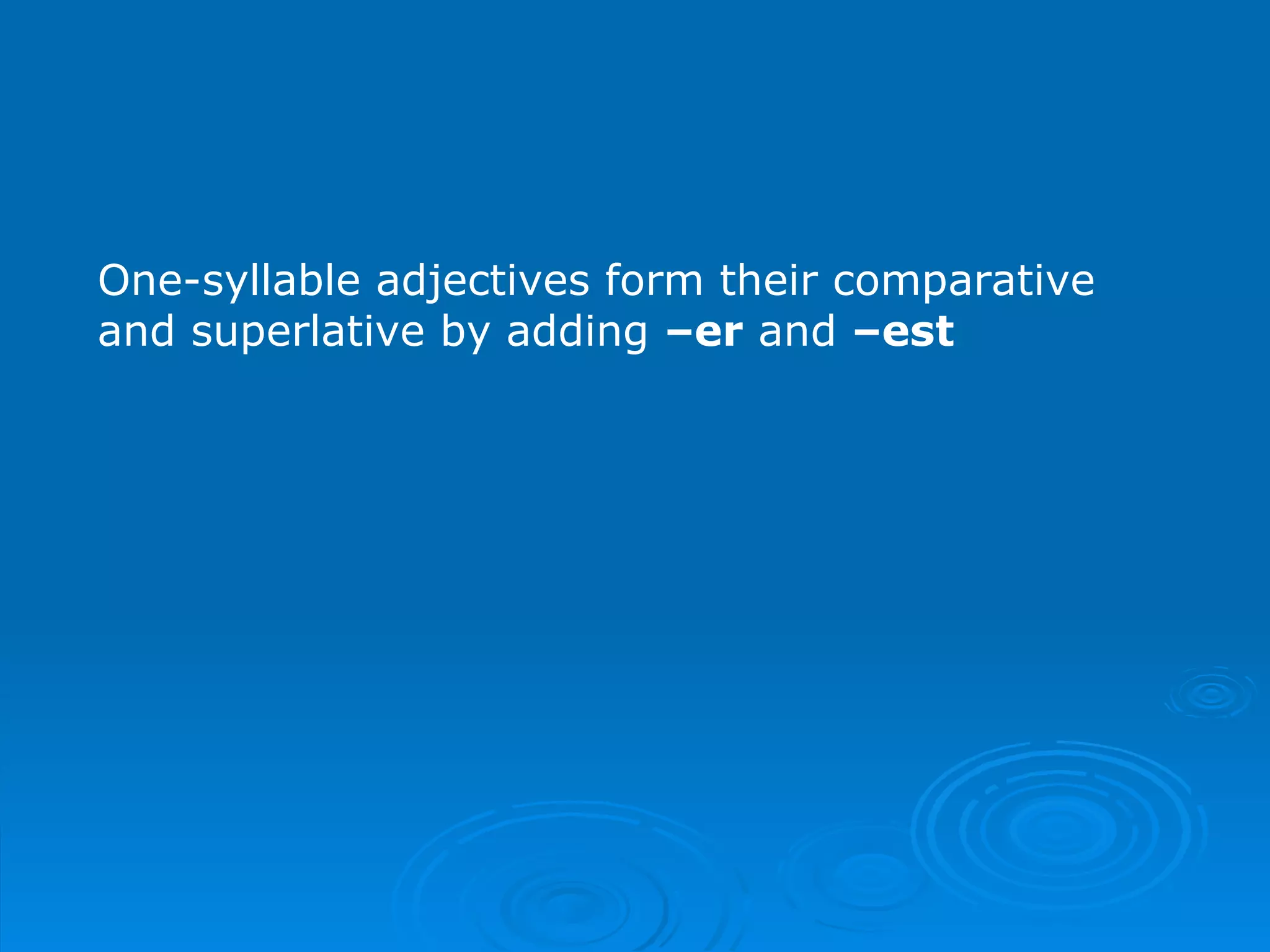 Comparative And Superlative Adjectives. | PPS