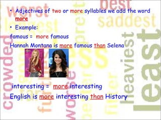 Comparativeandsuperlativeadjectives 110509184306-phpapp01 | PPT