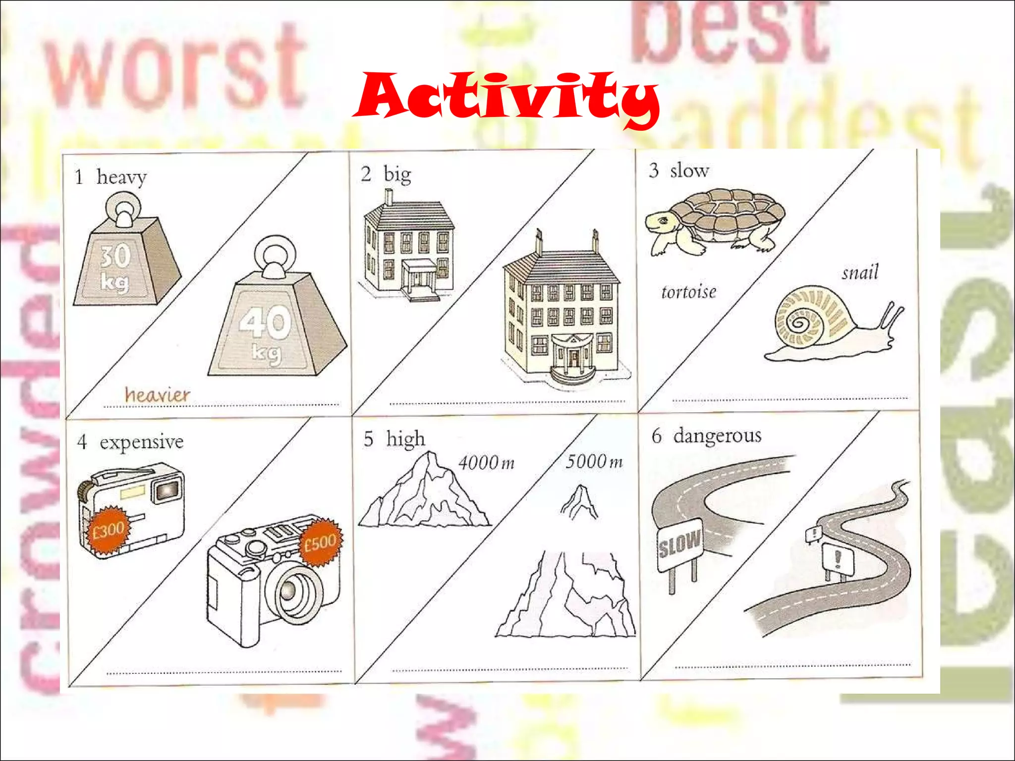 Comparative and superlative adjectives | PPT
