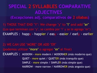 Comparative and superlative adjectives | PPTX
