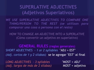 Comparative and superlative adjectives | PPTX