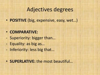 Comparative and superlative adjectives | PPTX