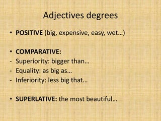 Comparative and superlative adjectives | PPT