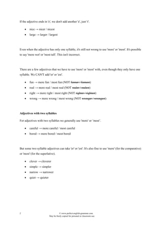 Comparative and superlative_adjectives | PDF