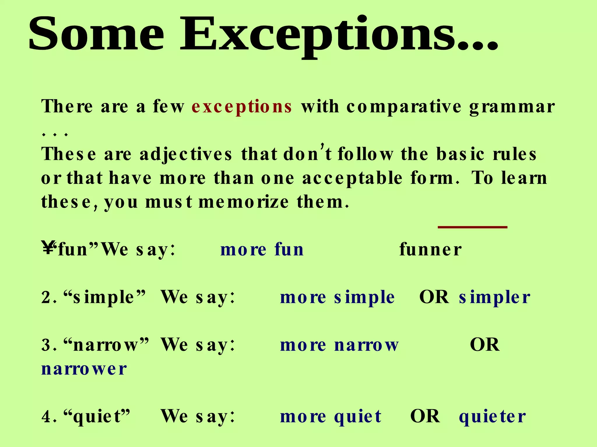 Comparative And Superlatives | PPT