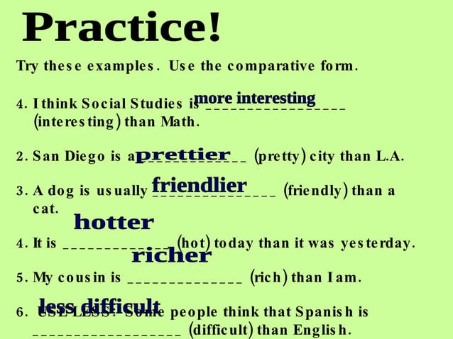 Comparative And Superlatives | PPT