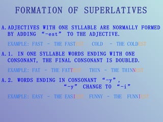 Comparative and superlatives | PPT