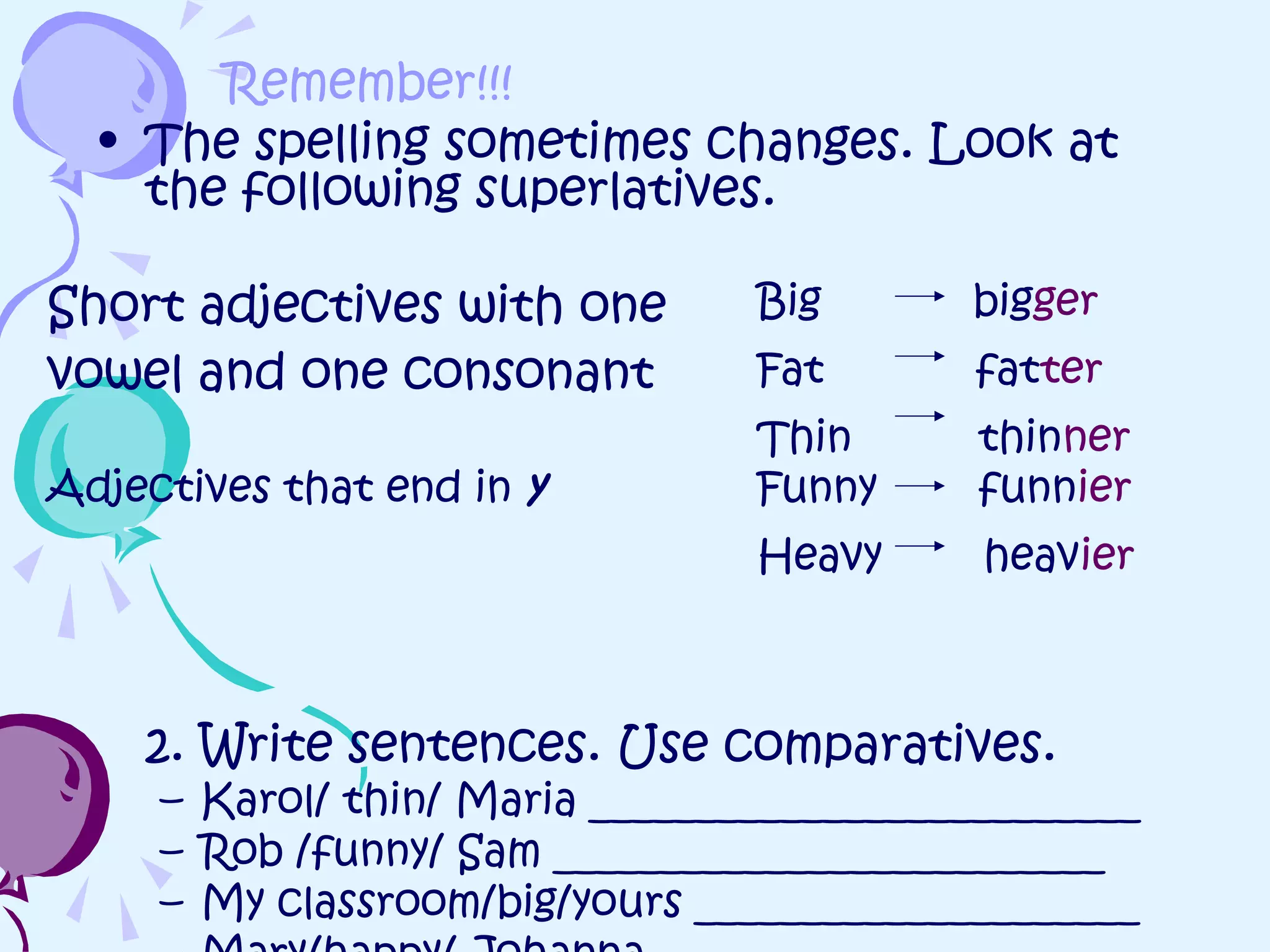 Comparative and superlatives | PPT