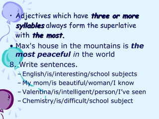Comparative and superlatives | PPT