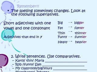 Comparative and superlatives | PPT