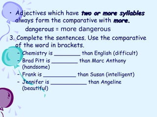 Comparative and superlatives | PPT