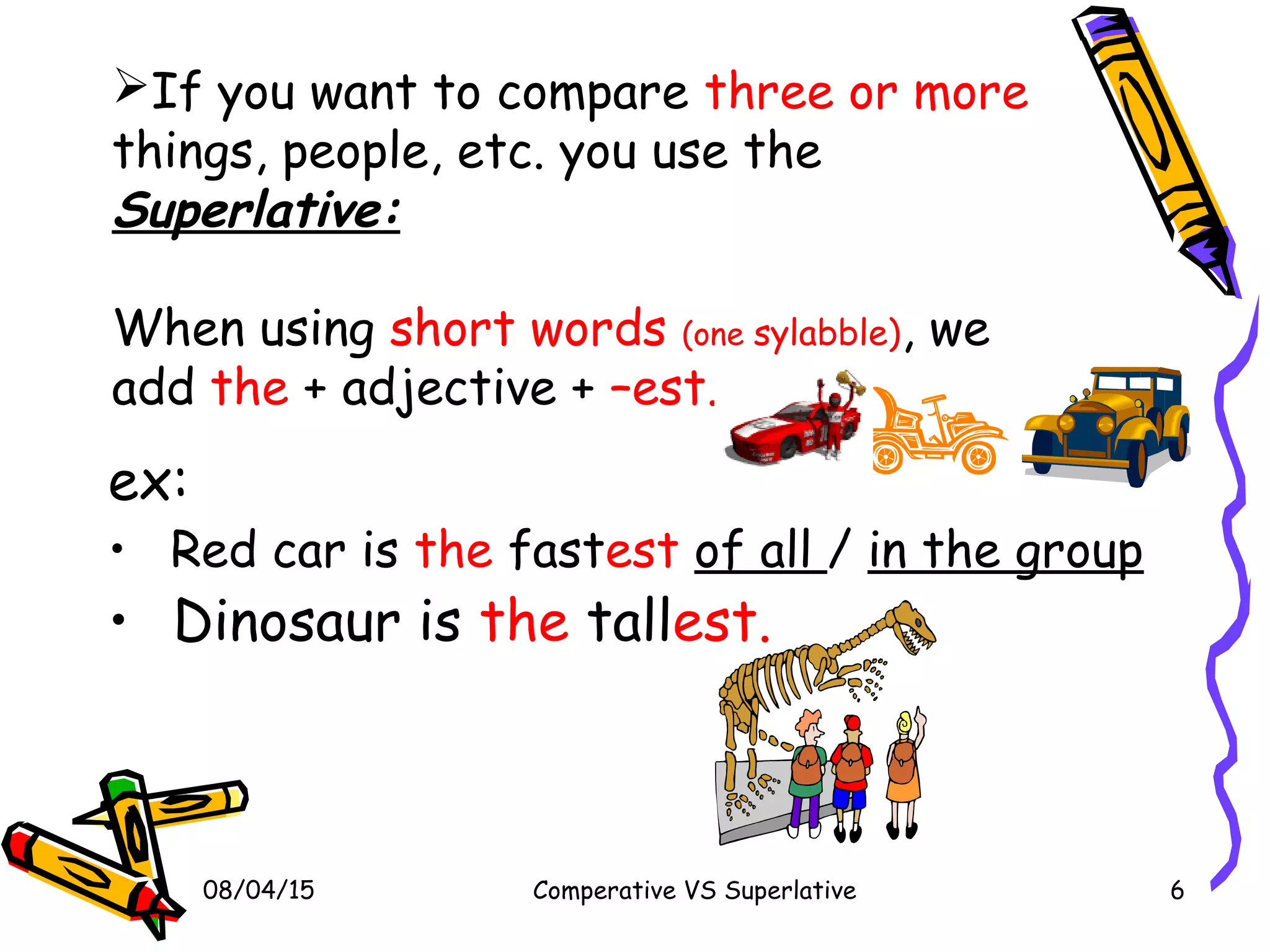 Comparative and superlatives | PPT