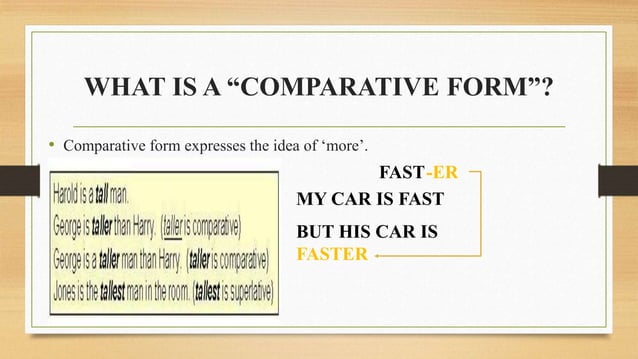 Comparative and superlatives form of adjectives | PPTX