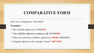 Comparative and superlatives form of adjectives | PPTX