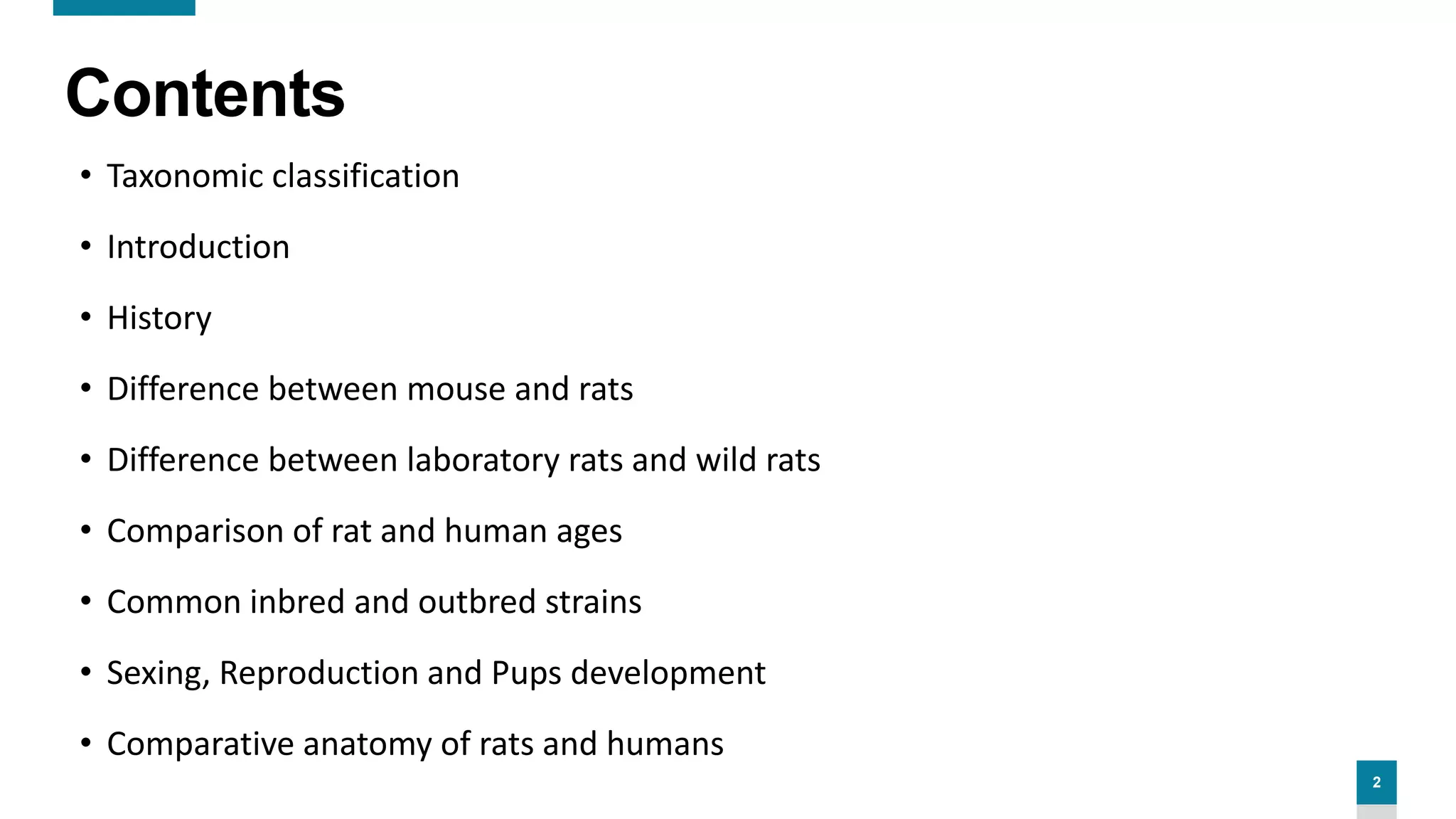 Comparative biology of rat and human | PPTX