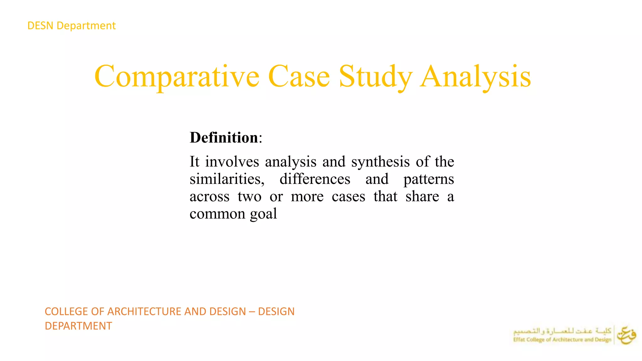 Comparative case study analysis | PPTX