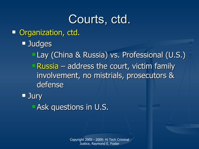Comparative Criminal Justice Presentation | PPT | Crime & Harmful Acts ...