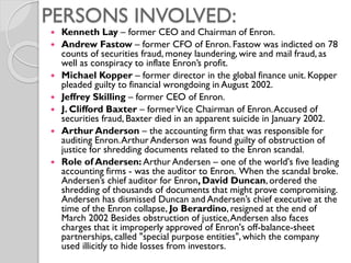 Comparative corporate governance The Enron Debacle | PPT