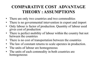 Comparative cost advanatge theory | PPTX