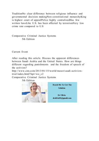 Comparative Criminal Justice 5th EditionChapt | DOCX | Crime & Harmful ...