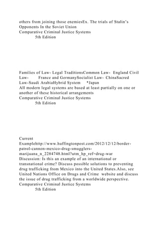 Comparative Criminal Justice 5th EditionChapt.docx | Crime & Harmful ...