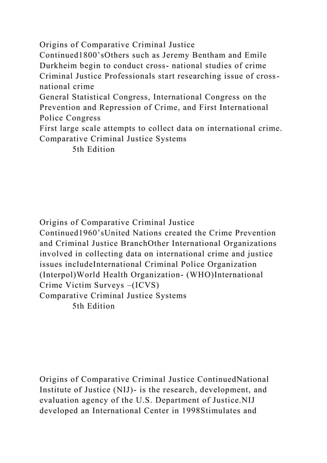 Comparative Criminal Justice 5th EditionChapt.docx | Crime & Harmful ...