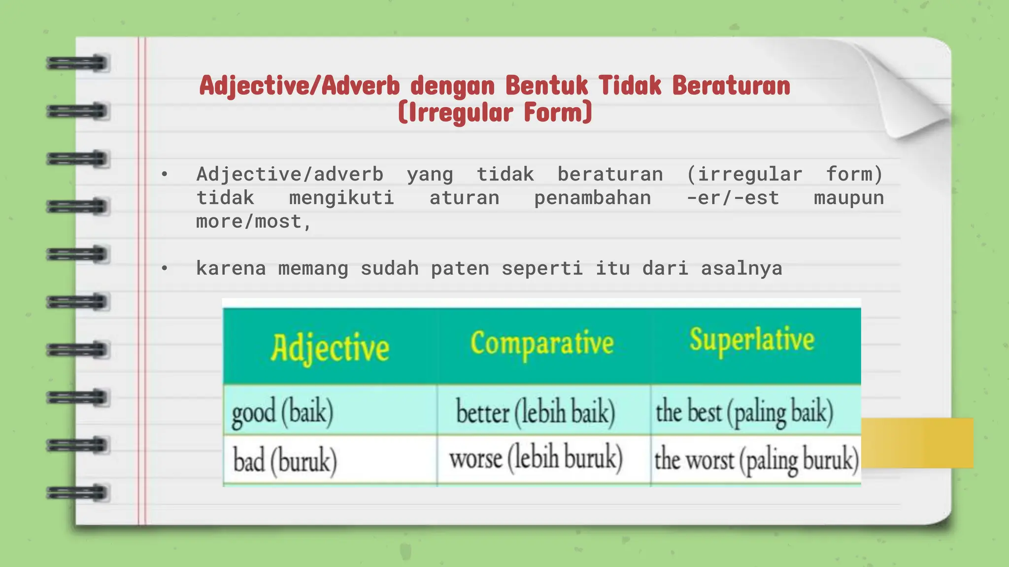 COMPARATIVE DAN SUPERLATIVE.MATERI BAHASA INGGRISpptx | PPTX